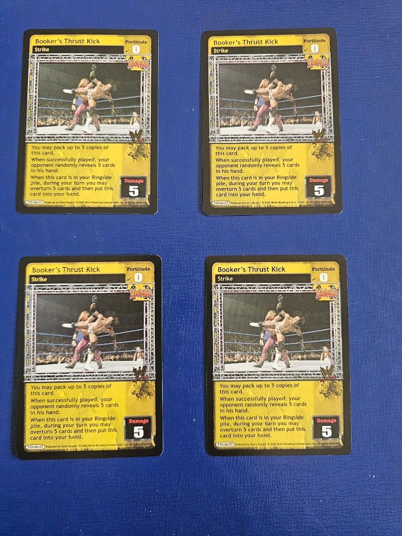 WWE WWF Raw Deal Cards - Booker's Thrust Kick, Hobbies & Toys, Toys ...