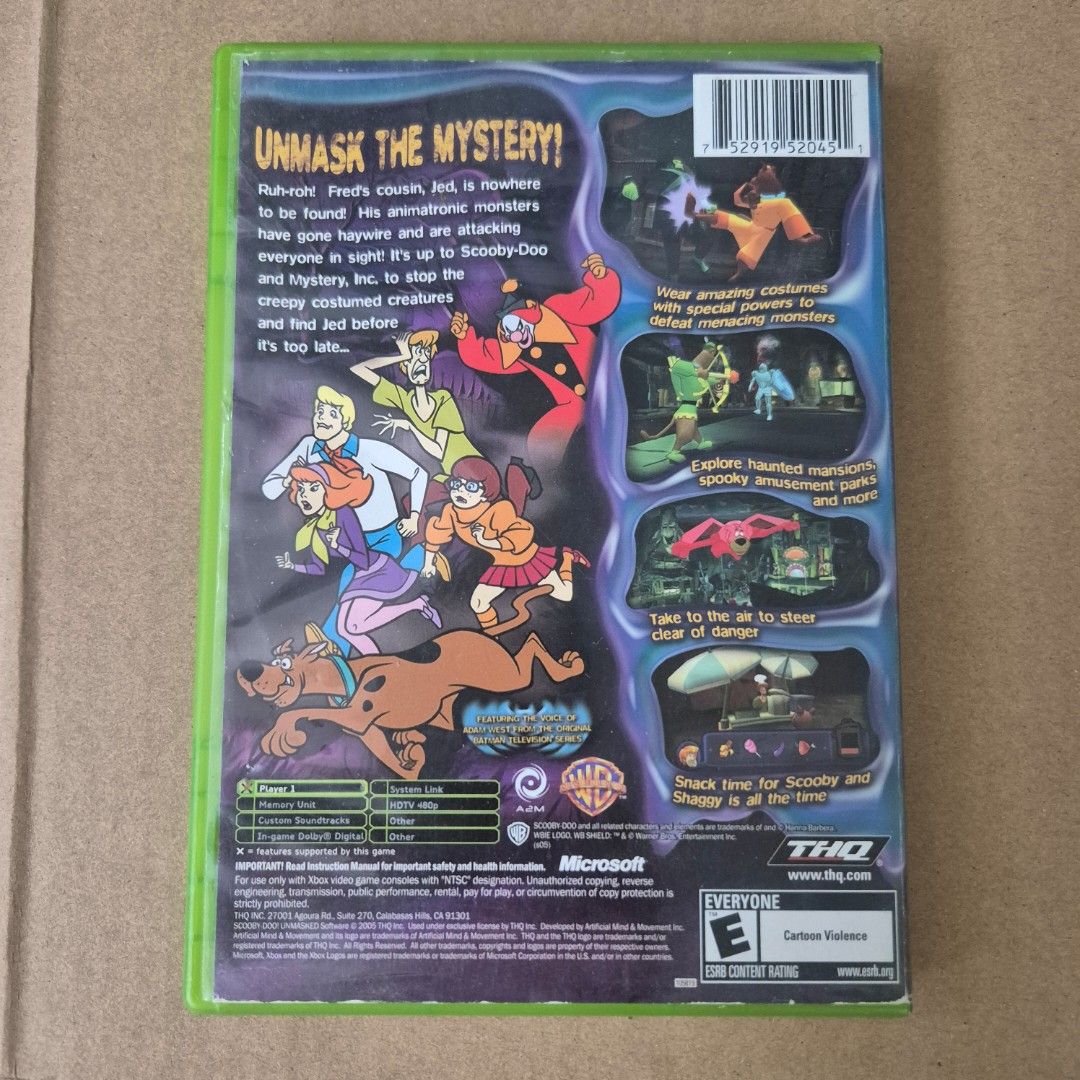 Xbox Original Scooby Doo Unmasked Tested Working Game No Manual NTSC ...