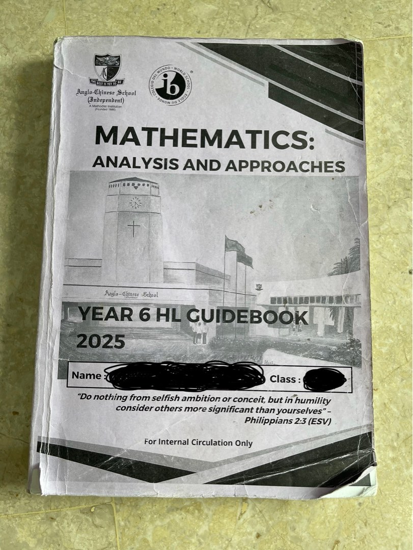 IB Year 6 HL Mathematics Guidebook 2025, Hobbies & Toys, Books ...