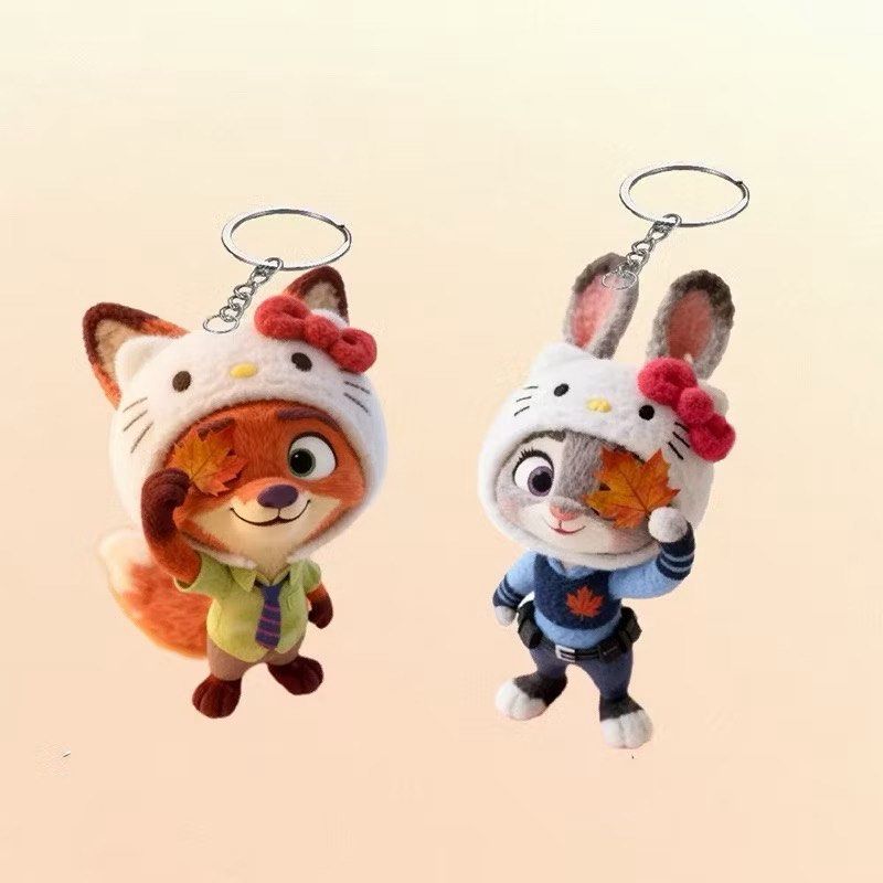 Zootopia Nick Wilde & Judy Hopps Keychains, Hobbies & Toys, Toys ...