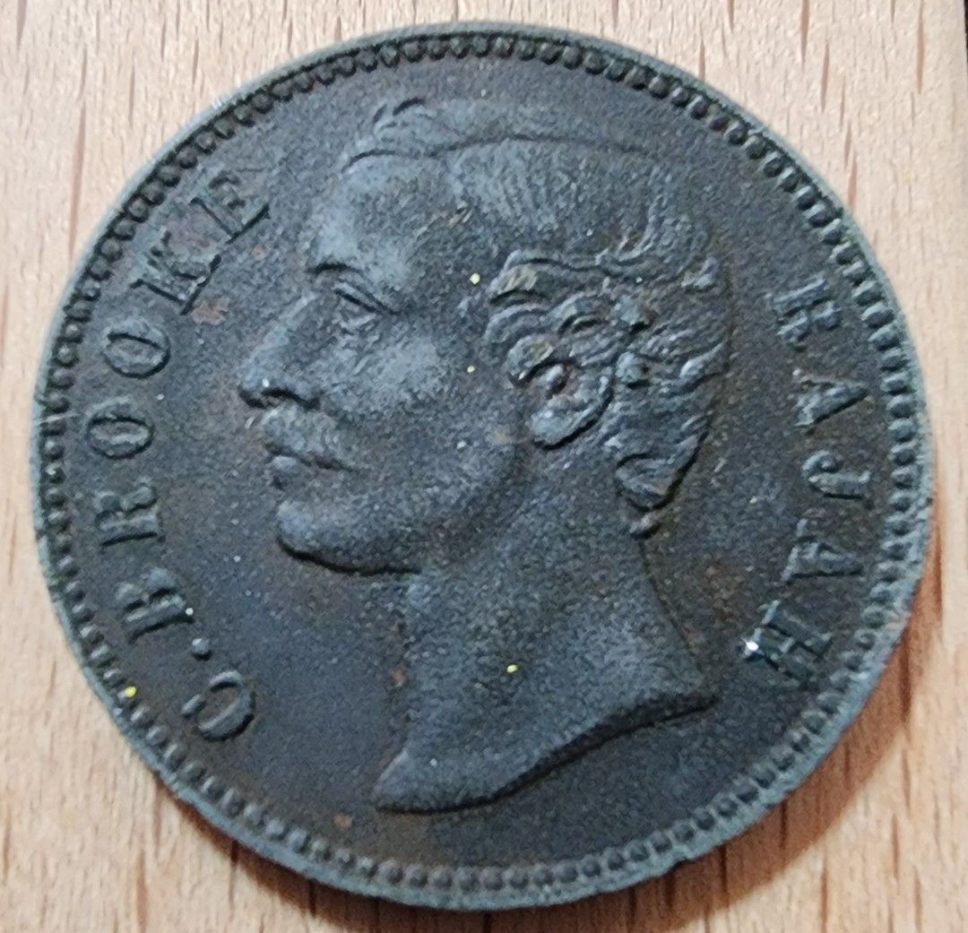1870 Sarawak Charles Brooke Rajah - Half Cents, Hobbies & Toys ...