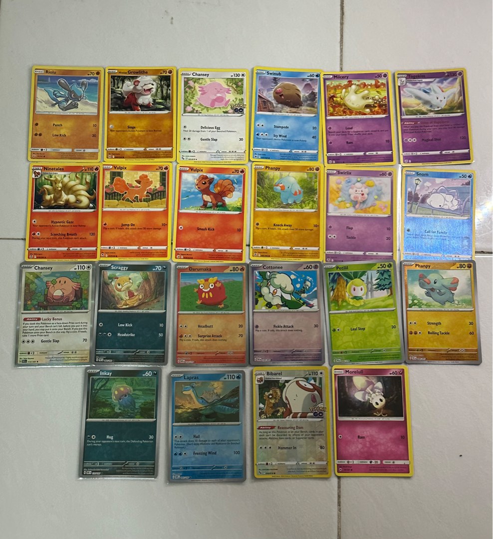 [$1 pile] cute pokemon cards holos reverse pokeball swsh sword and ...