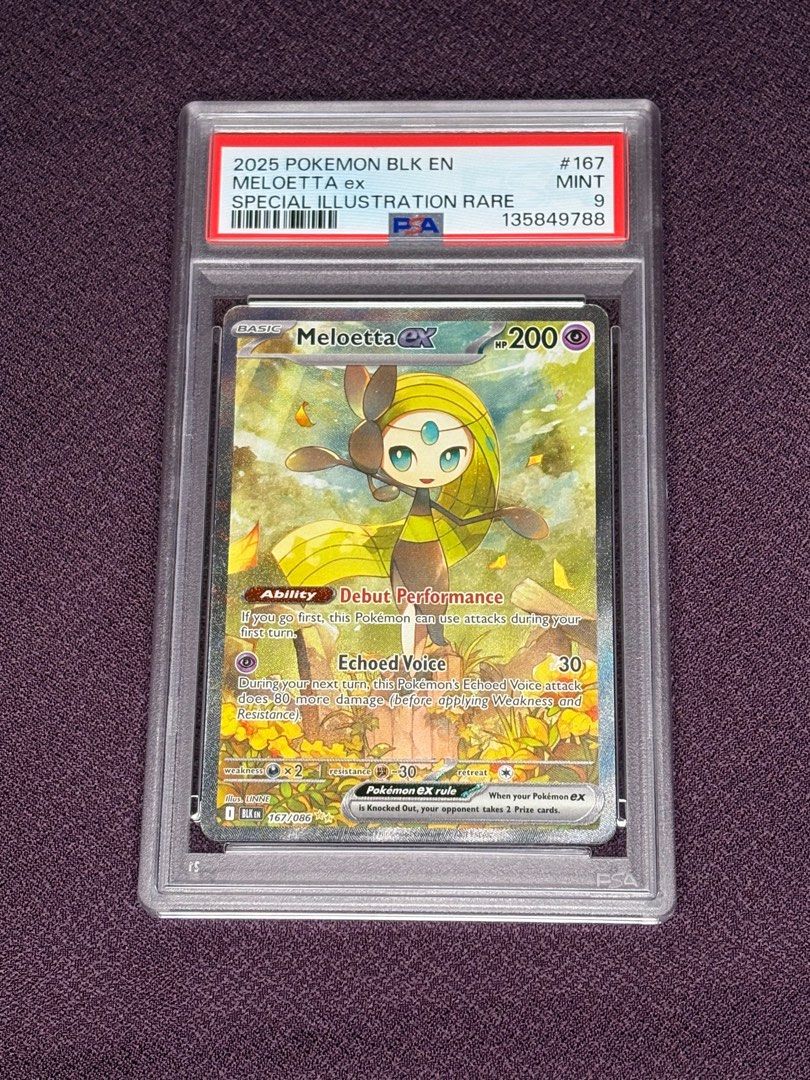 2025 Pokemon MELOETTA EX Special Illustration Rare - PSA 9, Black Bolt ...