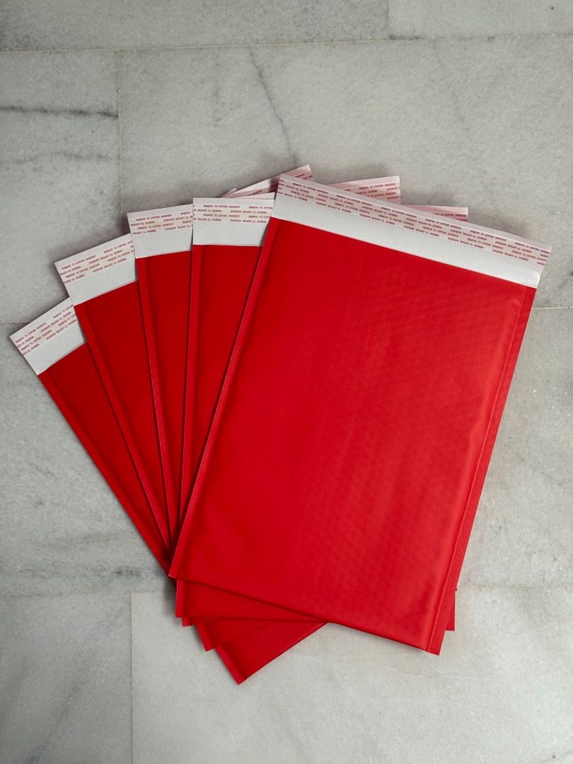 5 pieces large Chinese New Year Red polymailer, Hobbies & Toys ...