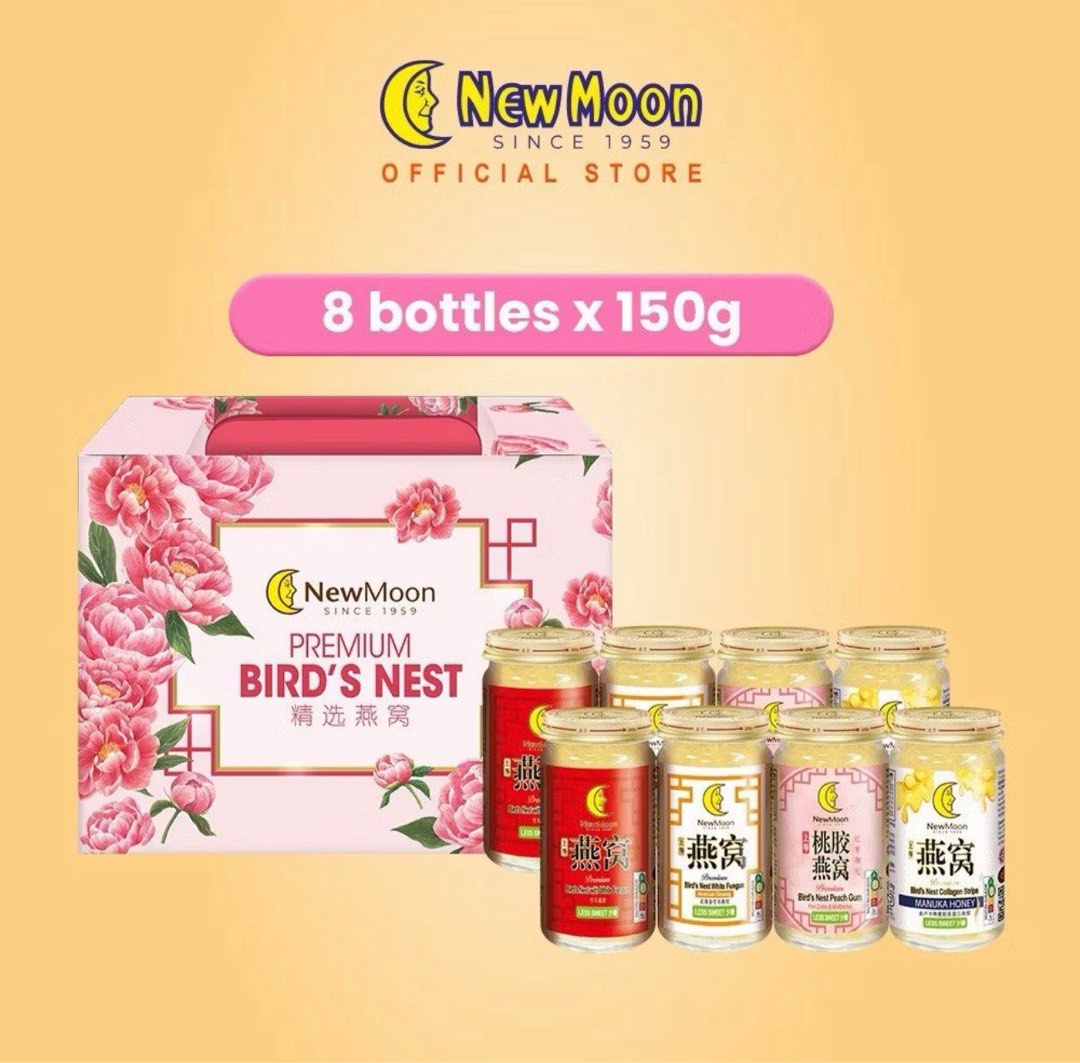 8x bottle 150g New Moon Premium Bird's Nest Gift Set, Health ...