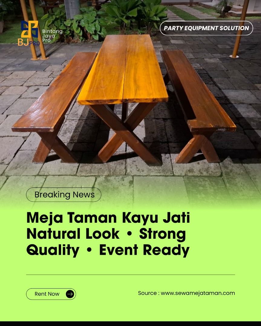 🌿 MEJA TAMAN KAYU JATI READY! 🌿, Jasa, Lainnya di Carousell