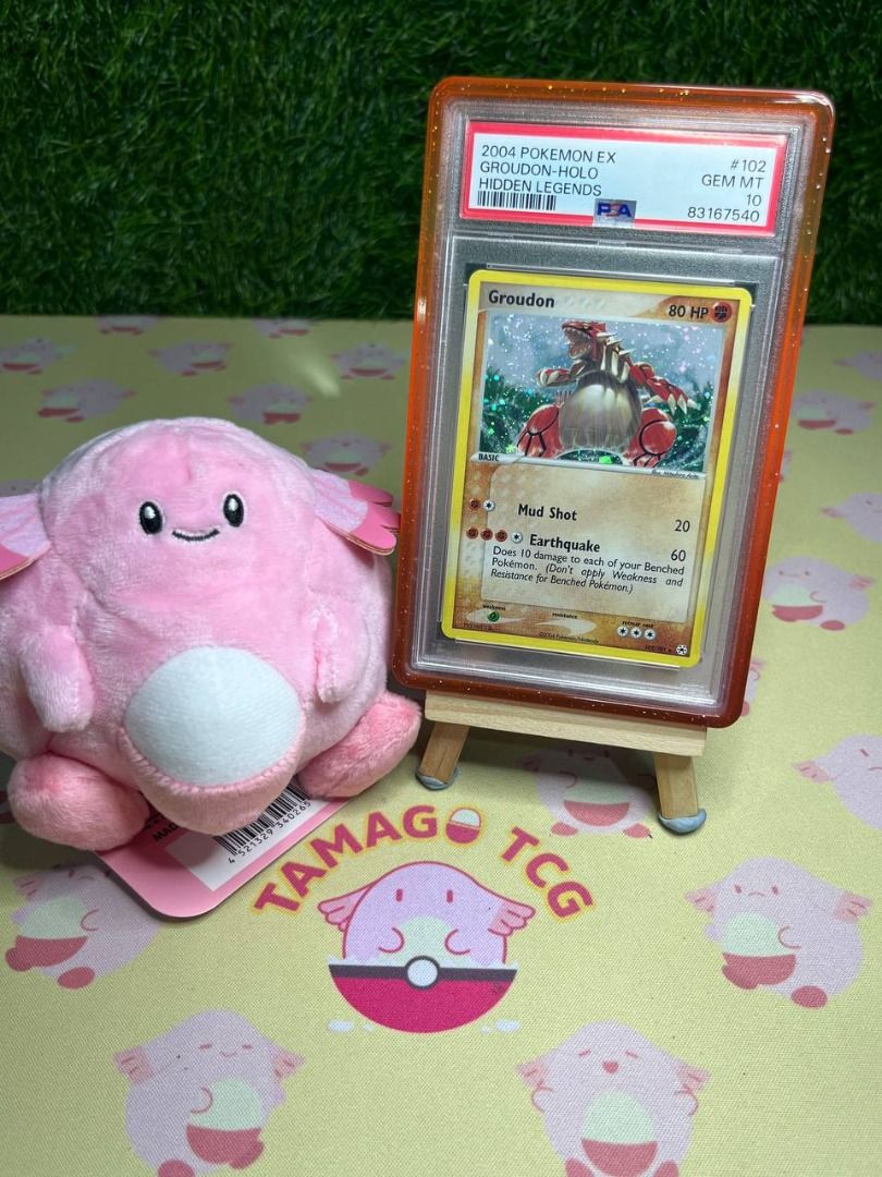 🐣 Pokemon Groudon 102/101 PSA 10 Deck with GRADED GUARD Sunset V2 ...