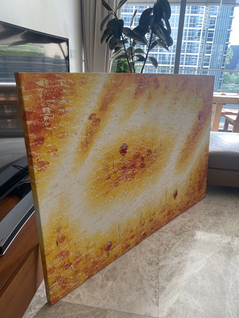 Abstract Hot Air Balloon Painting, Hobbies & Toys, Art & Prints on ...