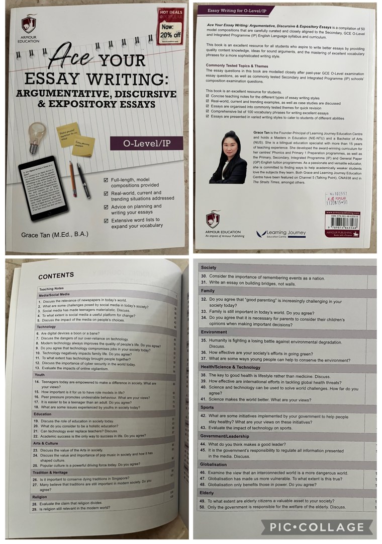 Ace Your Essay Writing: O-Level/IP English, Hobbies & Toys, Books ...