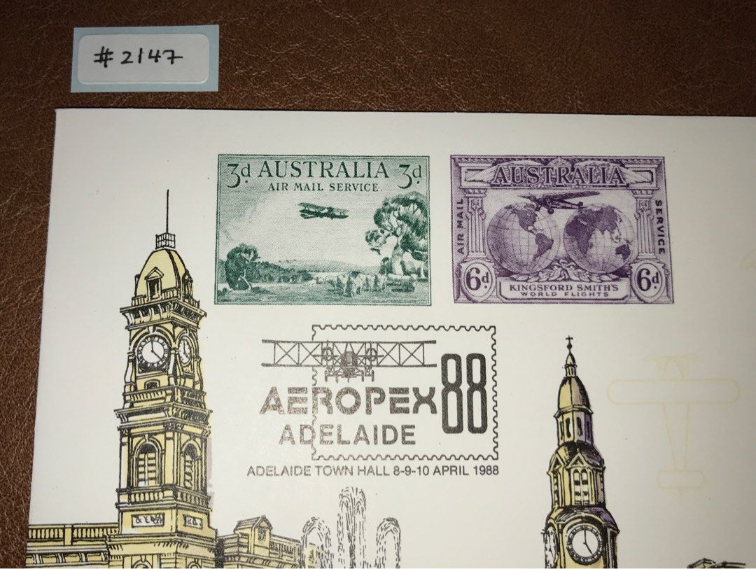 1988 Australia Airmail Exhibition cover, nice frama label with clear ...