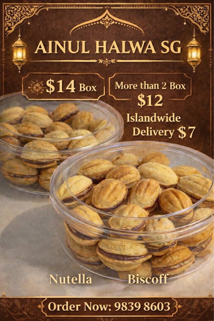 Ainul Halwa SG Nutella & Biscoff Cookies, Food & Drinks, Homemade Bakes ...