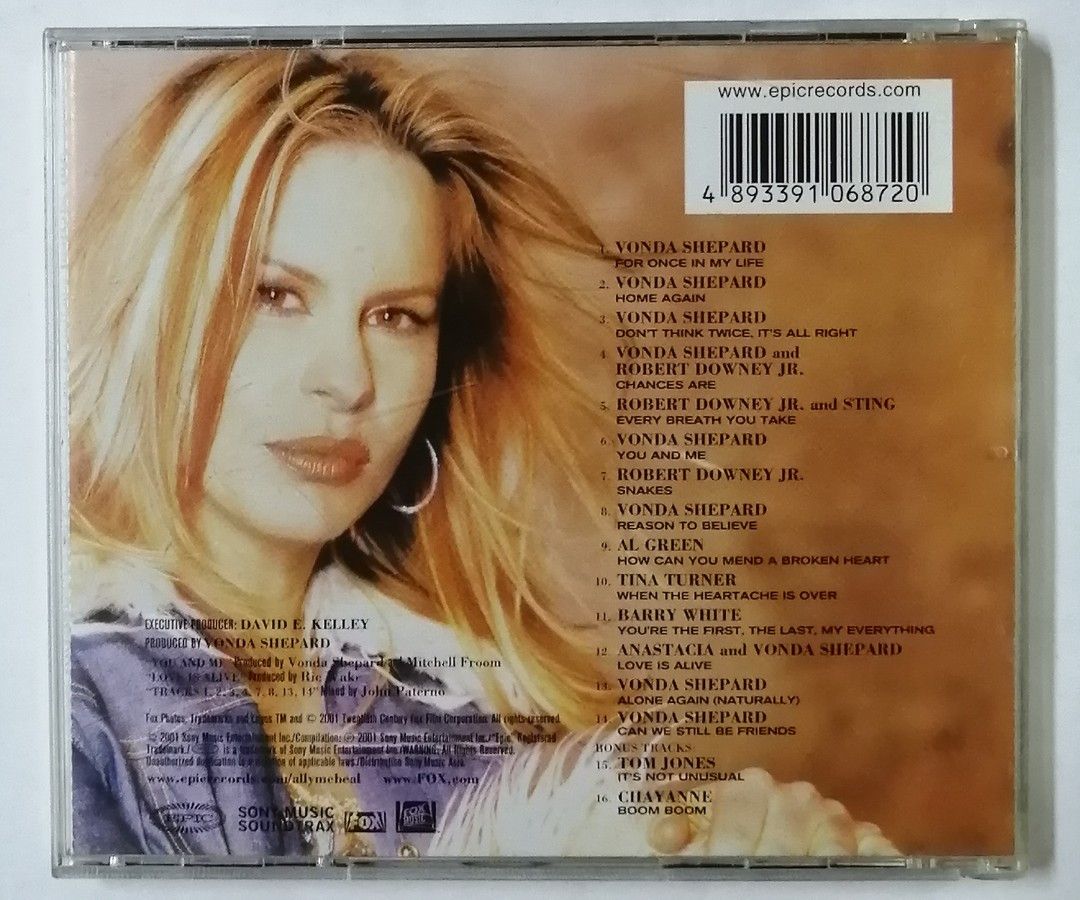 Ally McBeal: For Once In My Life CD (856) Vonda Shepard Robert Downey ...
