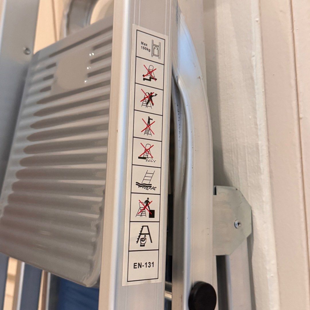 Aluminum Folding Ladder - 5 Steps, Furniture & Home Living, Home ...