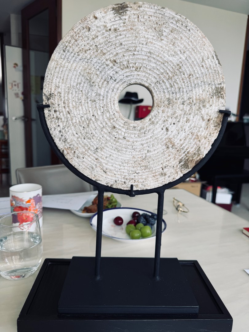 Antique Stone Disc with Stand, Hobbies & Toys, Memorabilia ...