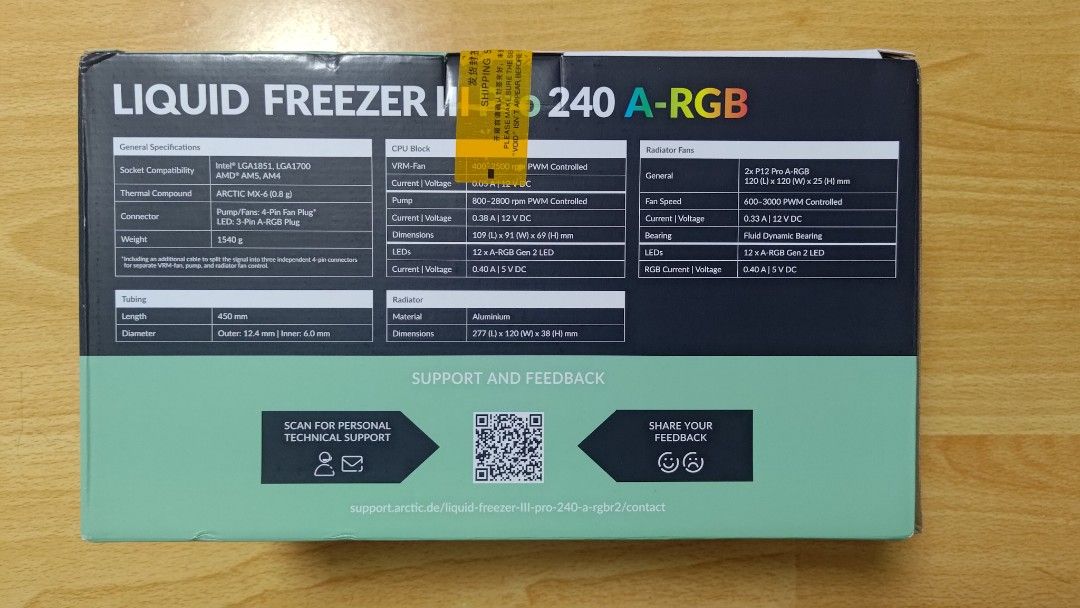 Arctic Liquid Freezer III Pro 240 A-RGB White, Computers & Tech, Parts ...