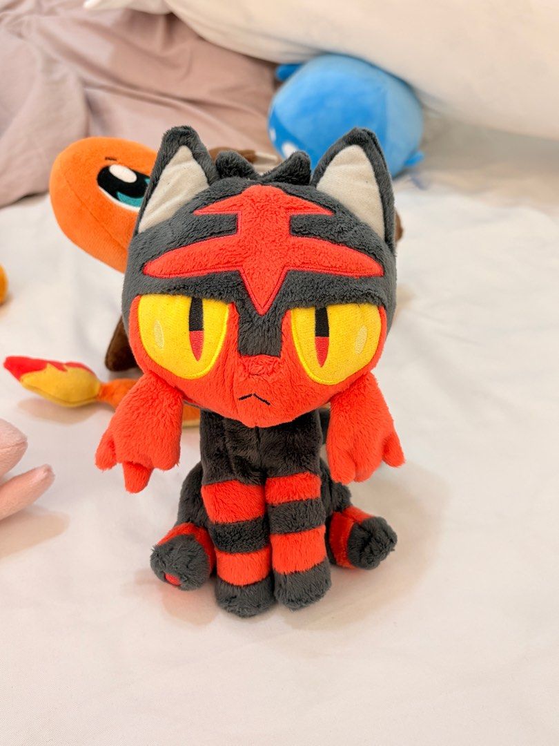 Assorted Pokemon Plushies - Mew, Litten, Charmander, Charizard, Tyrunt ...