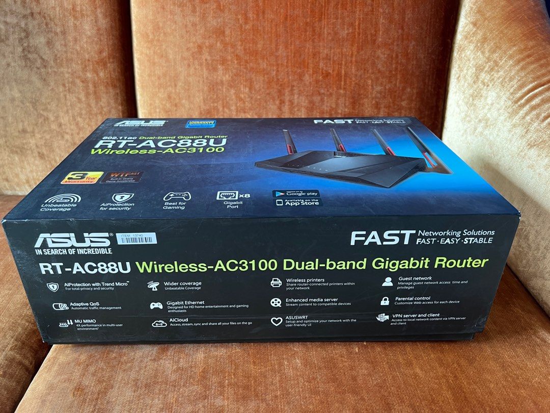 ASUS RT-AC88U Wireless AC3100 Router, Computers & Tech, Parts ...