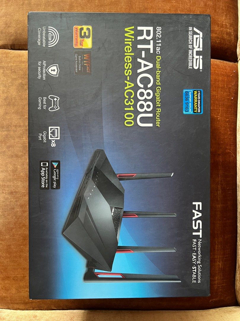 ASUS RT-AC88U Wireless AC3100 Router, Computers & Tech, Parts ...