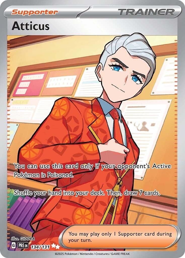 Atticus #134 Pokemon Prismatic Evolutions, Hobbies & Toys, Toys & Games ...