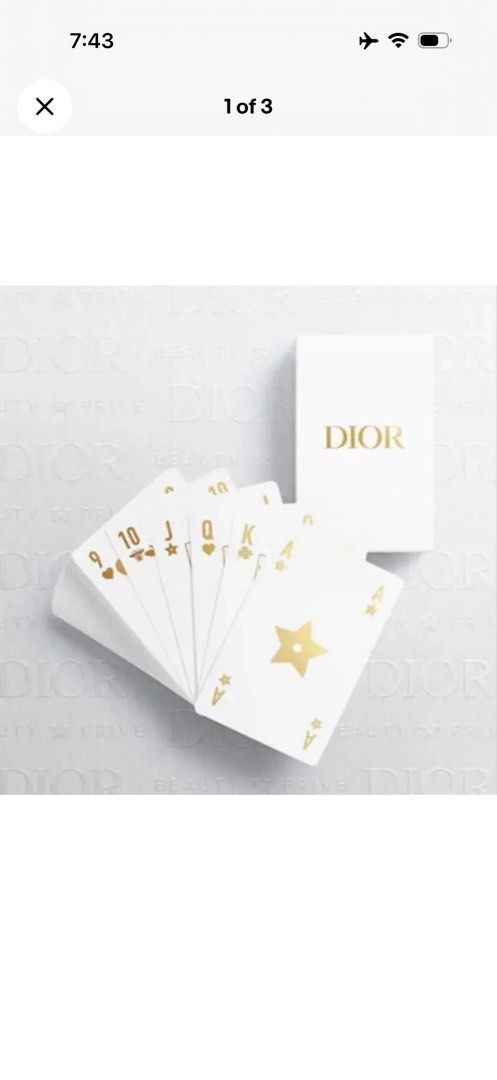 Authentic Dior Playing Cards, Hobbies & Toys, Toys & Games on Carousell