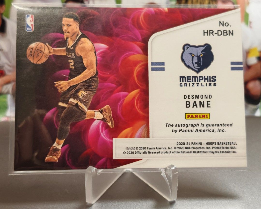 Desmond Bane 2020 Panini NBA Hoops Hot Signatures Rookie RC Auto 貼簽 NBA ...