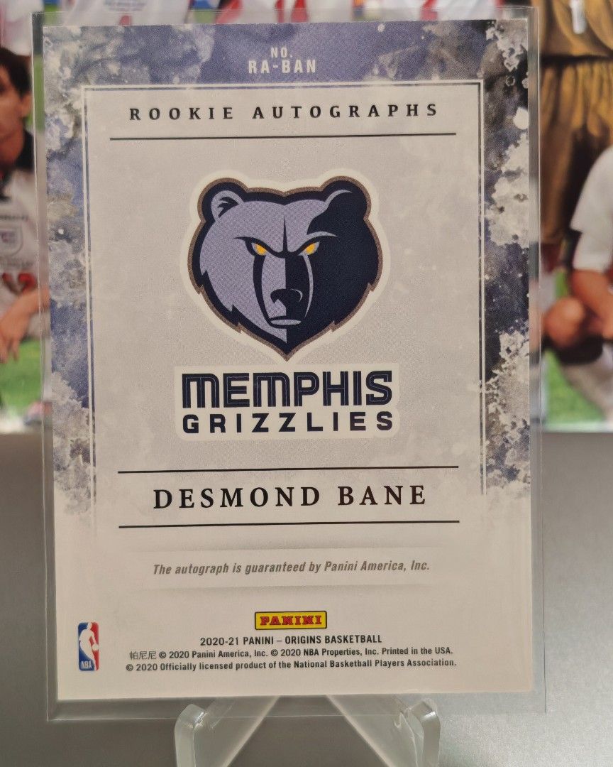 Desmond Bane 2020 Panini Origins RC Rookie Autographs Auto 貼簽 NBA卡, 興趣及 ...