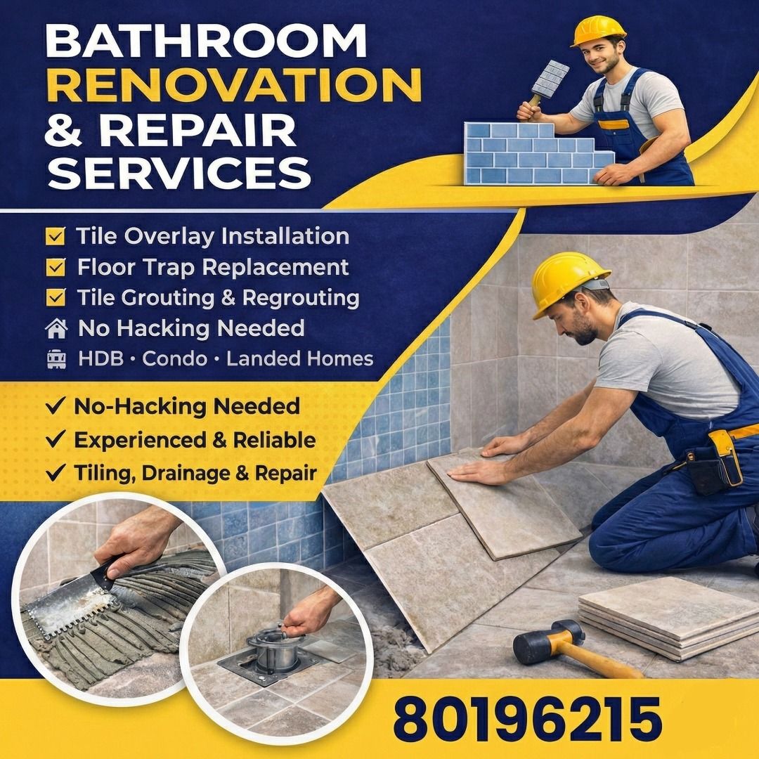 Bathroom Renovation & Repair Services | Tile Overlay, FloorTrap choking ...