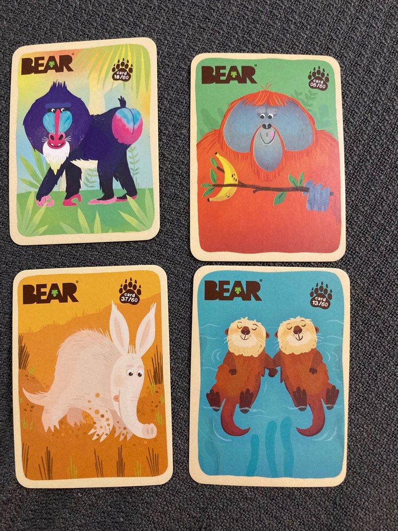 Bear Animal Flash Cards, Hobbies & Toys, Toys & Games on Carousell