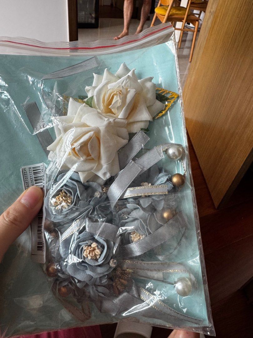 Bridal Crown, Corsages, and Temporary Tattoo Set, Women's Fashion ...