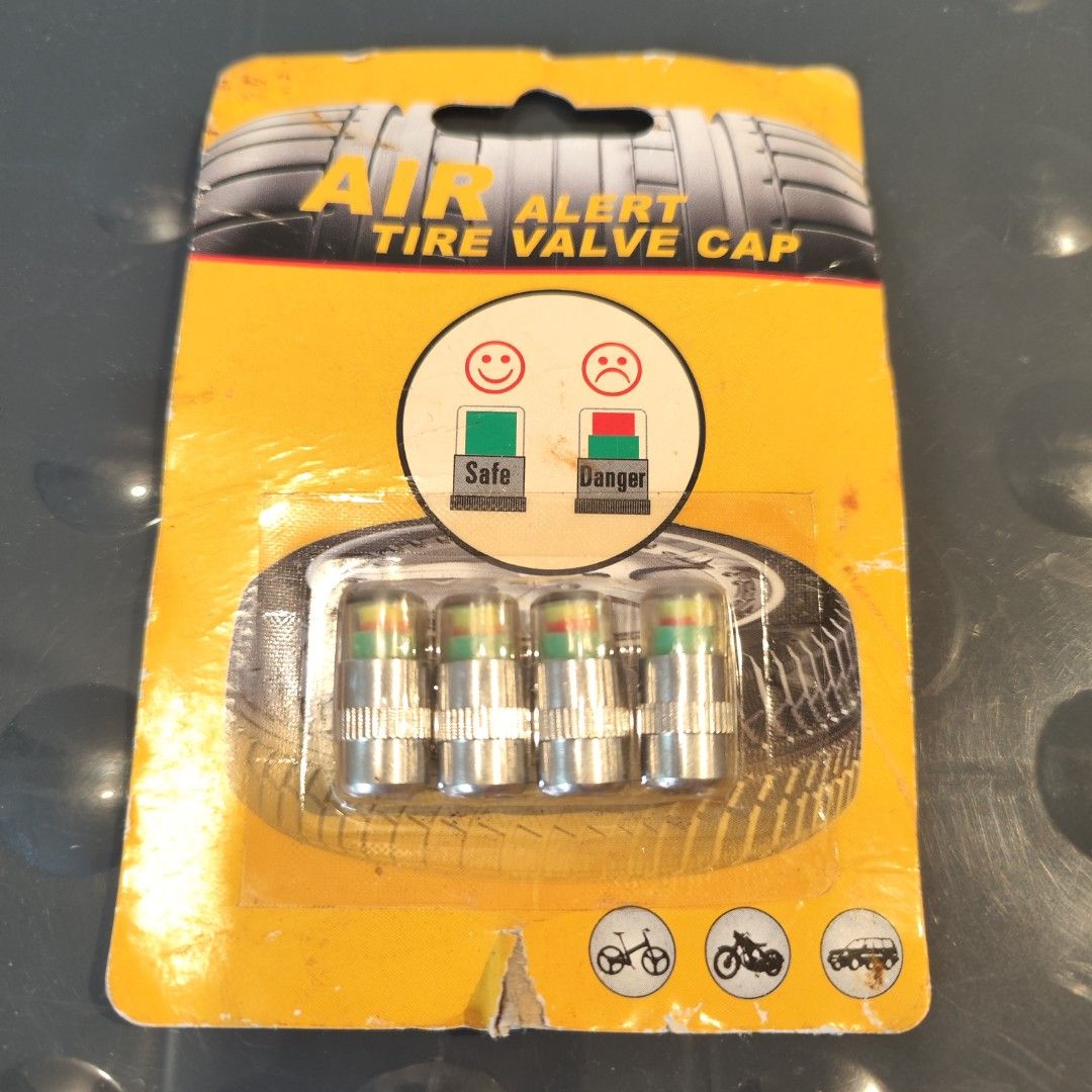 Car motorcycle bicycle air valve alert cap, Motorcycles, Motorcycle Accessories on Carousell