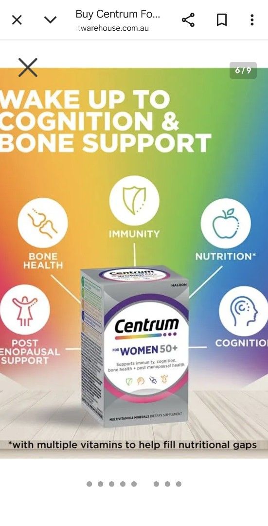 Centrum For Men 50+ Multivitamin - 90 Tablets, Health & Nutrition ...