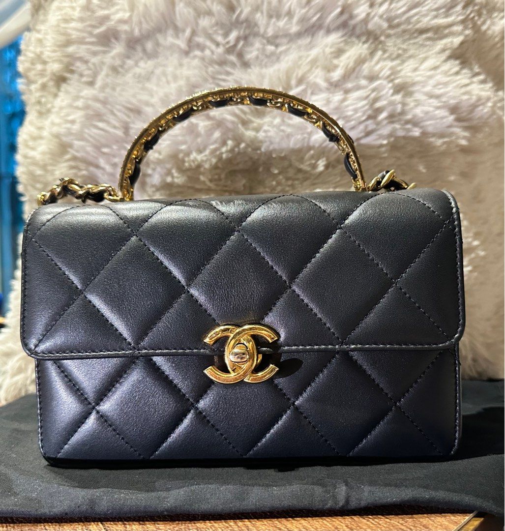 Chanel Coco Handle Bag - Black, Luxury, Bags & Wallets on Carousell
