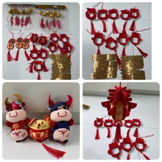6pcs Money Fortune God Cake Decoration Toppers CNY chinese new year ...