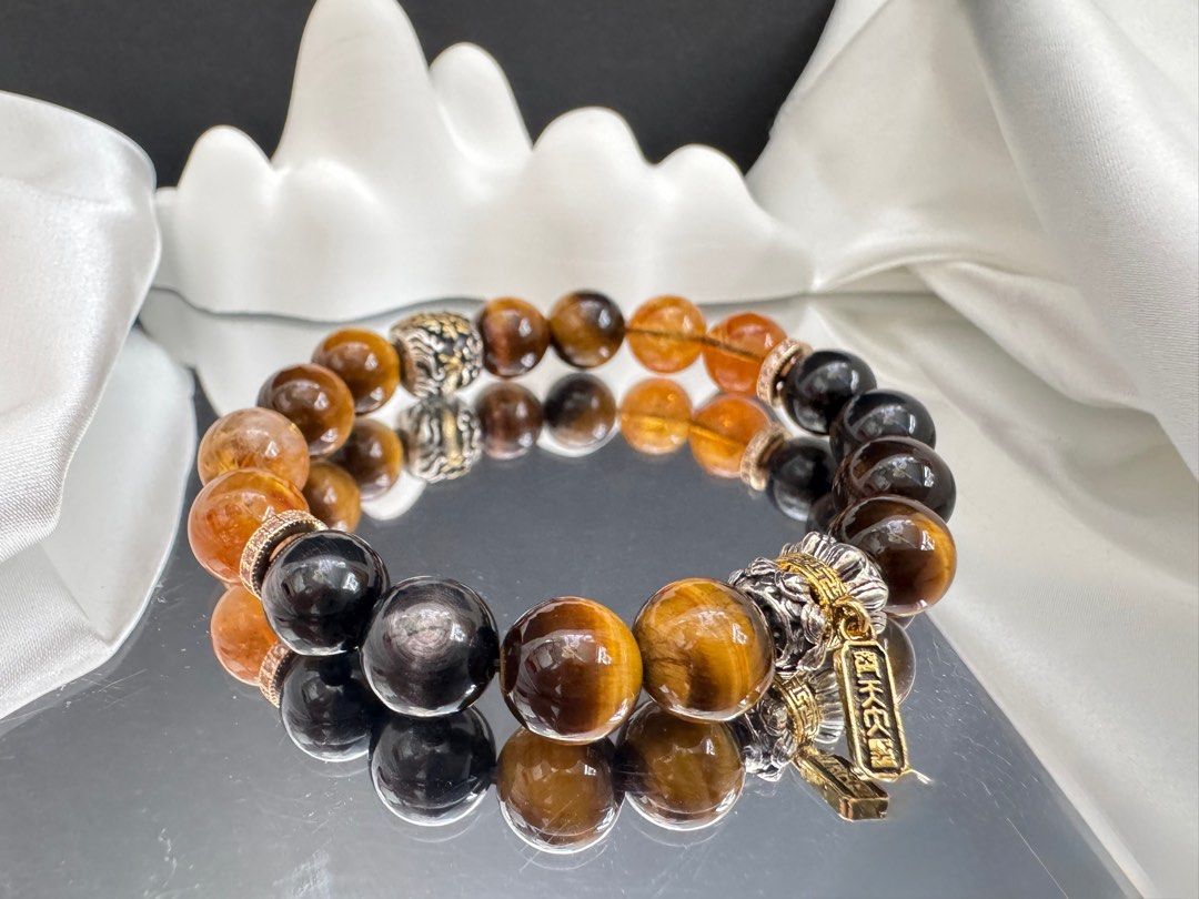 Citrine+Tiger Eye+Hypersthene, Women's Fashion, Jewelry & Organisers ...