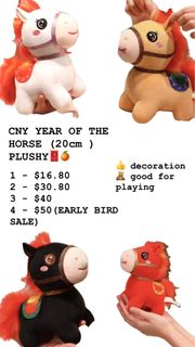 [Fast&Free Shipping]Golden Horse Blessing Plush Doll Stuffed Animal ...