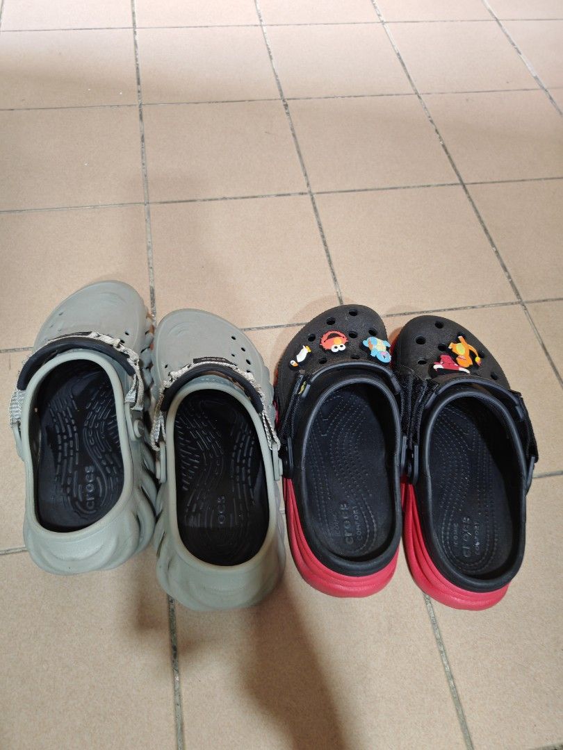 Crocs Clogs - Gray and Black, Men's Fashion, Footwear, Flipflops and ...