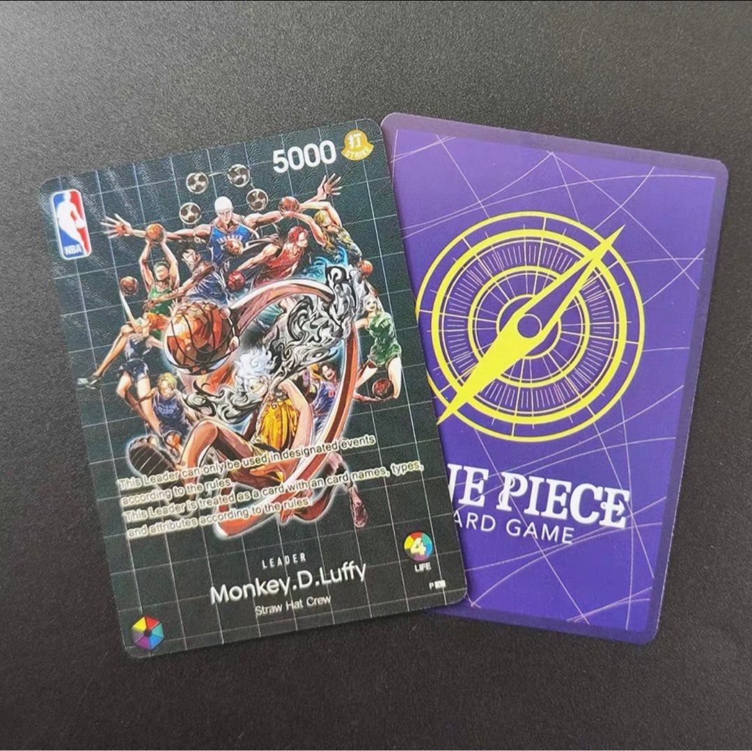Custom made OPTCG - One piece NBA Card Monkey D Luffy Leader Basketball ...