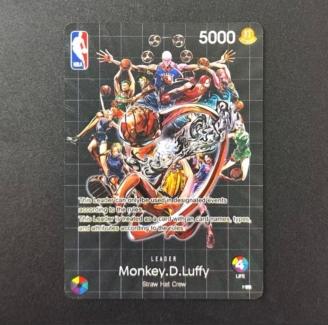 Custom made - One piece NBA Card Monkey D Luffy Leader Basketball ...