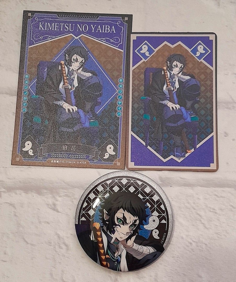 Demon Slayer badge + cards, Hobbies & Toys, Toys & Games on Carousell