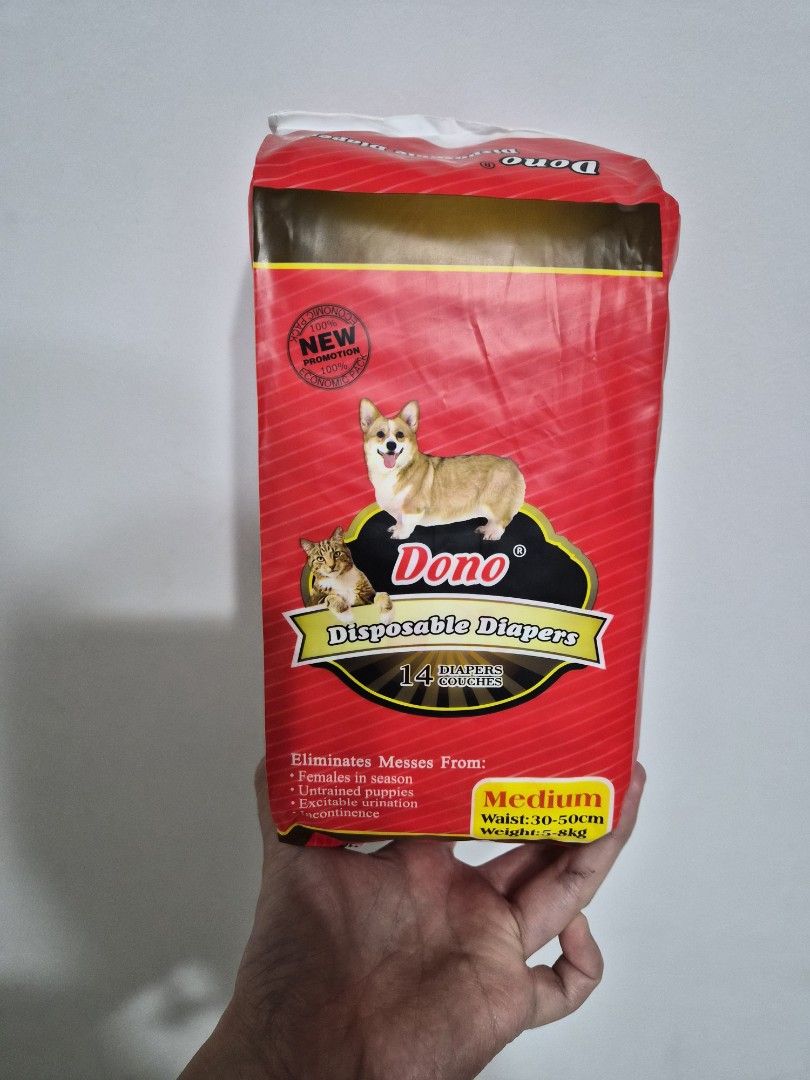 Dono Disposable Diapers - Medium, Pet Supplies, Homes & Other Pet ...