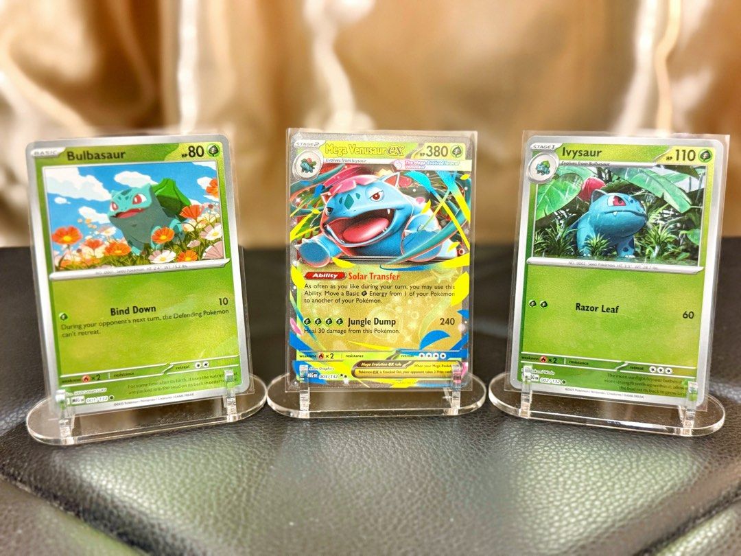 English Pokemon Cards - Bulbasaur 001/132, Ivysaur 002/132, Venusaur EX ...