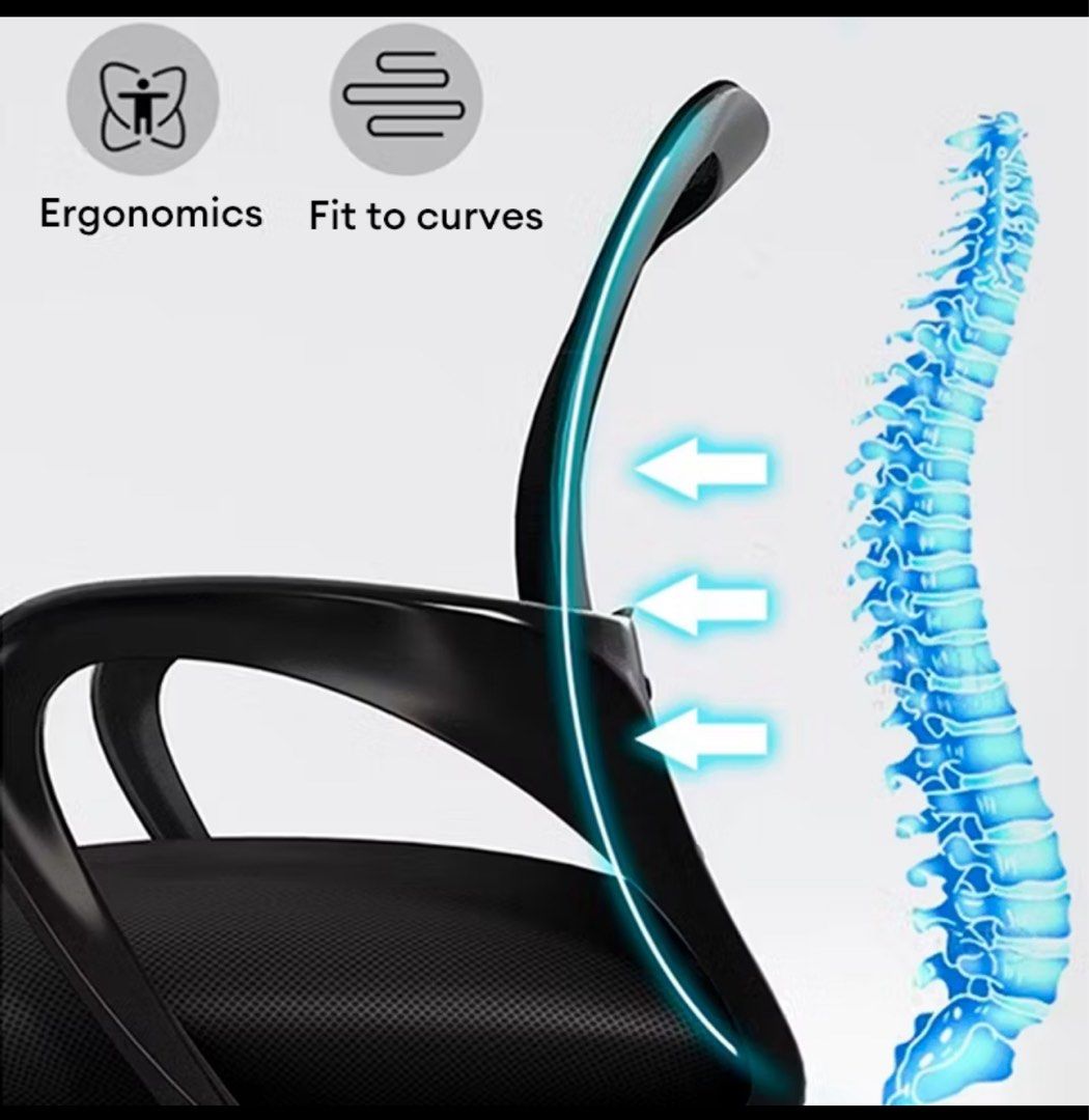 Ergonomic Office Chair - Adjustable Height, Furniture & Home Living ...
