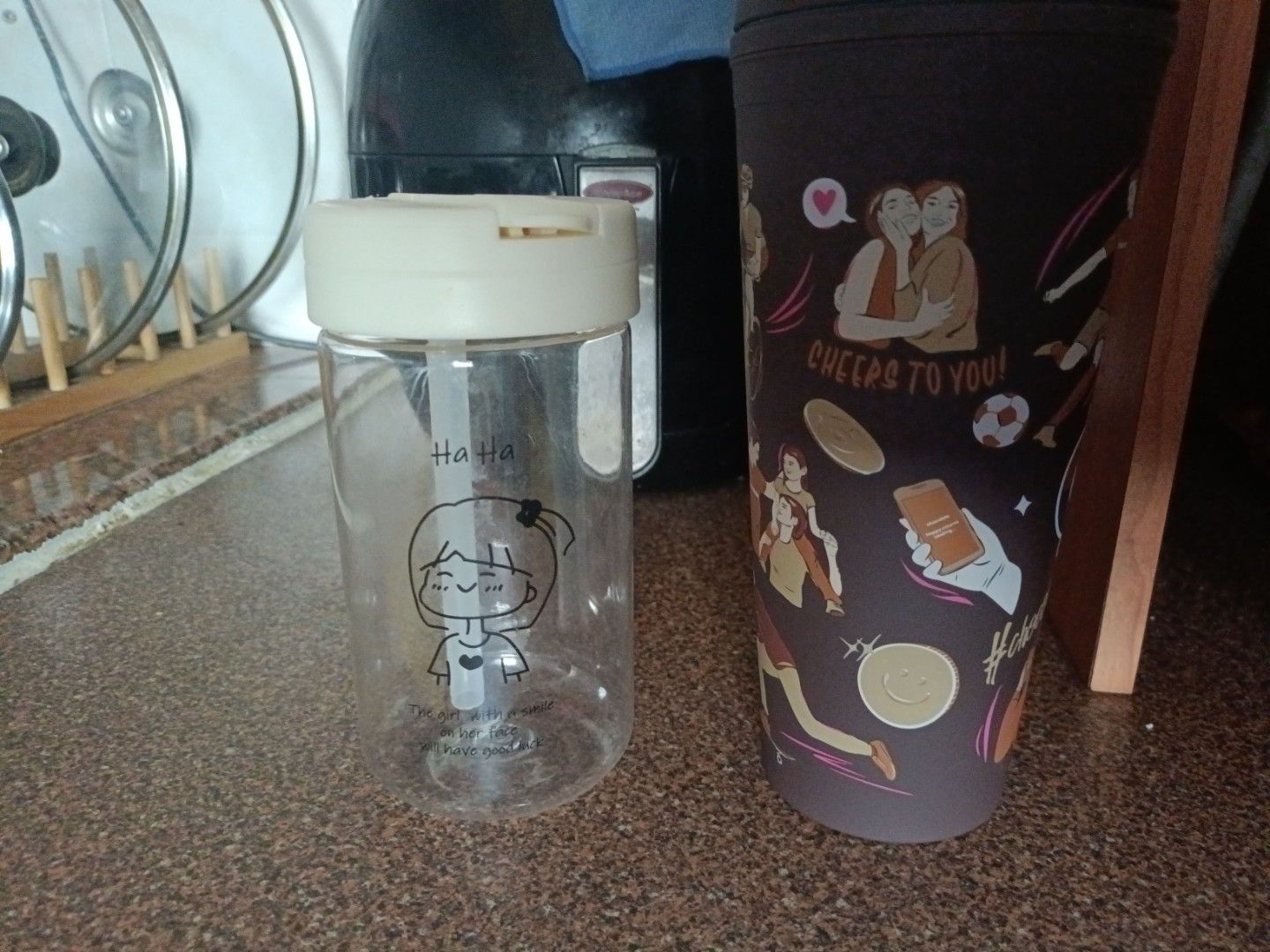 Free straw water bottle, Furniture & Home Living, Kitchenware ...