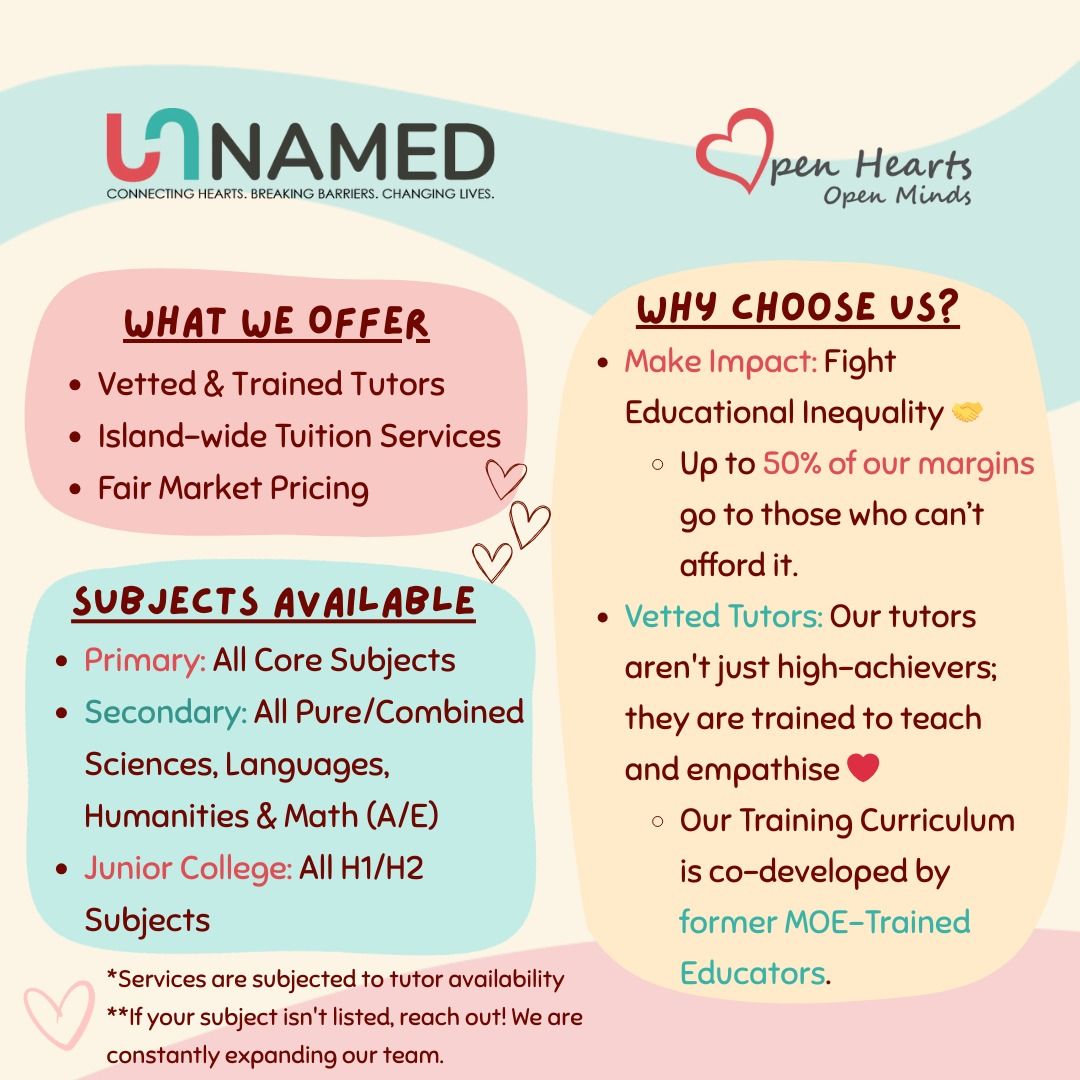 [FREE TUTOR MATCHING] Premium 1-to-1 Tuition with a Purpose - UNNAMED ...