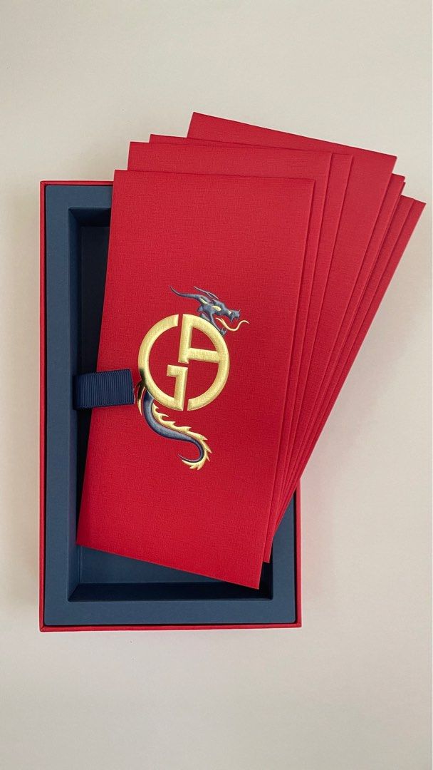 Giorgio Armani Red Packet Set, Luxury, Accessories on Carousell