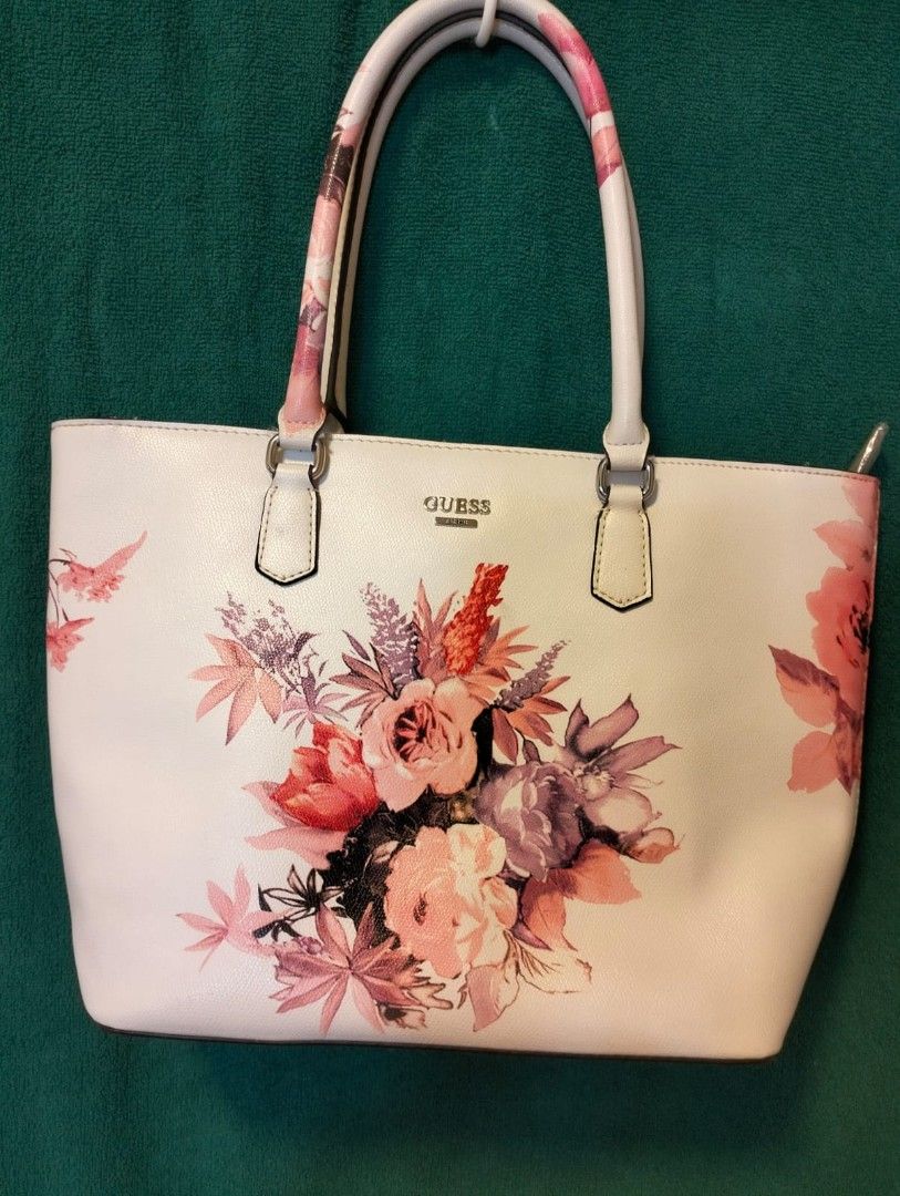 Guess Floral Tote Bag, Women's Fashion, Bags & Wallets, Tote Bags on ...