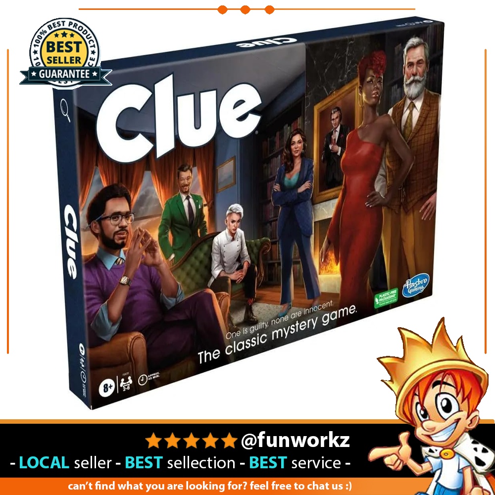 Hasbro Gaming - Clue Board Game for Kids Ages 8 and Up, Reimagined Clue ...