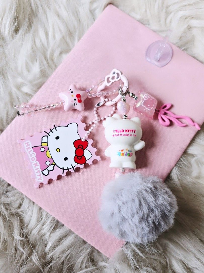 Hello Kitty Bubble Tea Summer donut Chagee Pink Phone Charm Accessories ...