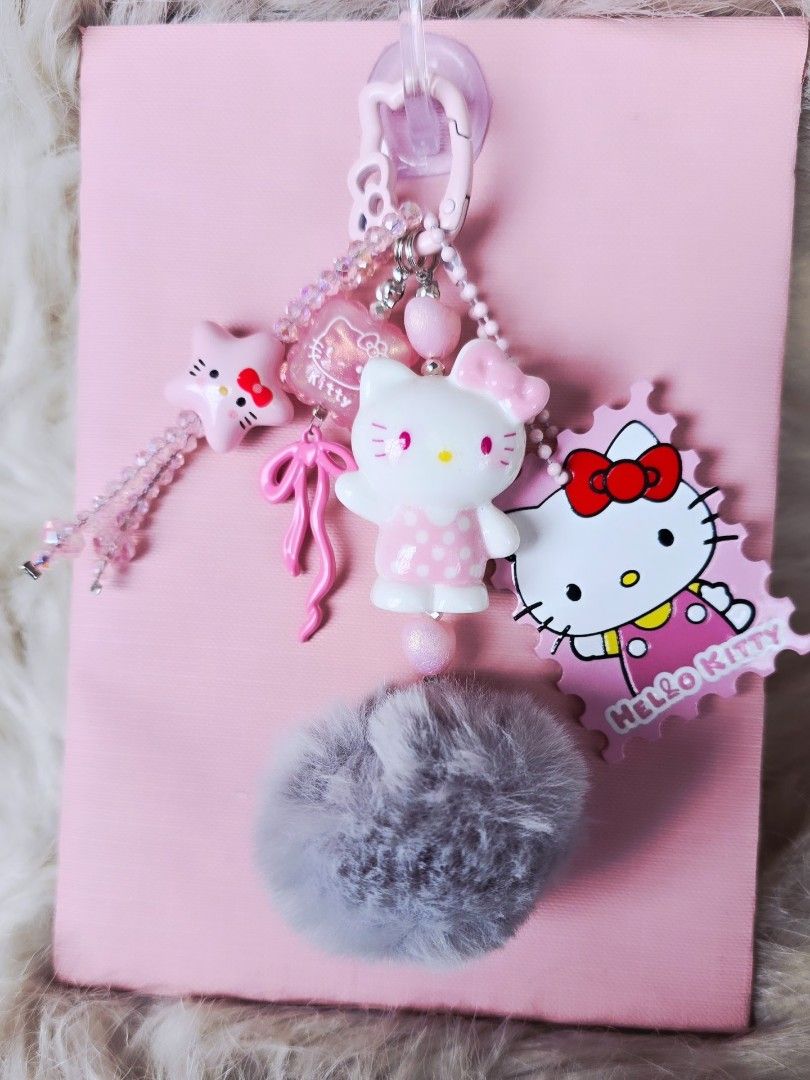 Hello Kitty Bubble Tea Summer donut Chagee Pink Phone Charm Accessories ...