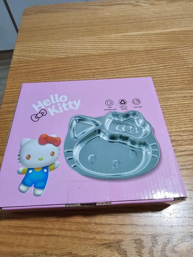 Hello Kitty Divided Plate for kids, Furniture & Home Living ...